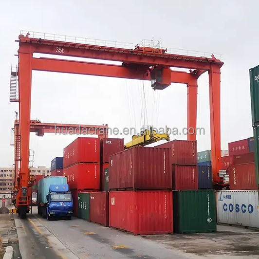 RTG Crane for Port Container Yard Rubber Tyred Gantry Crane 40-60t ...