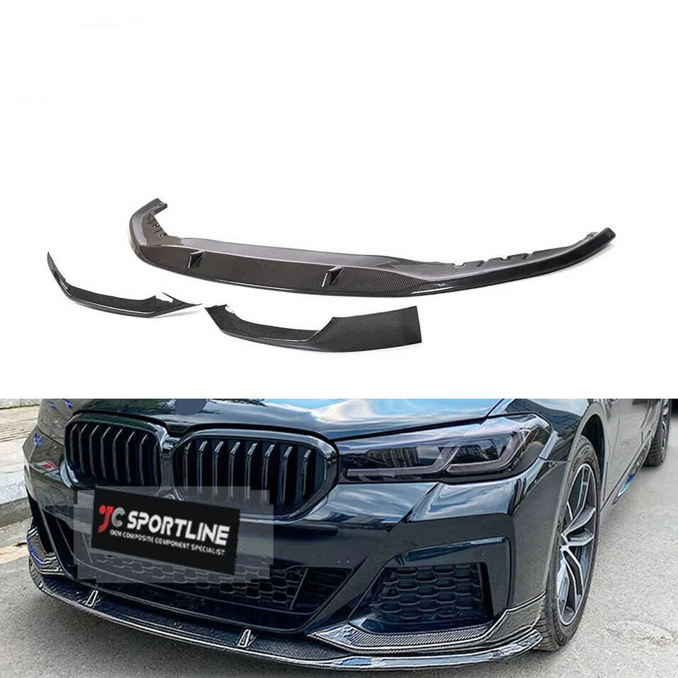 For BMW G30 M550i M-Sport Carbon Fiber Front Bumper Lip Spoiler ...