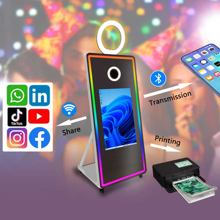 Mirror Photo Booth - Portable Selfie Machine with Touch Screen