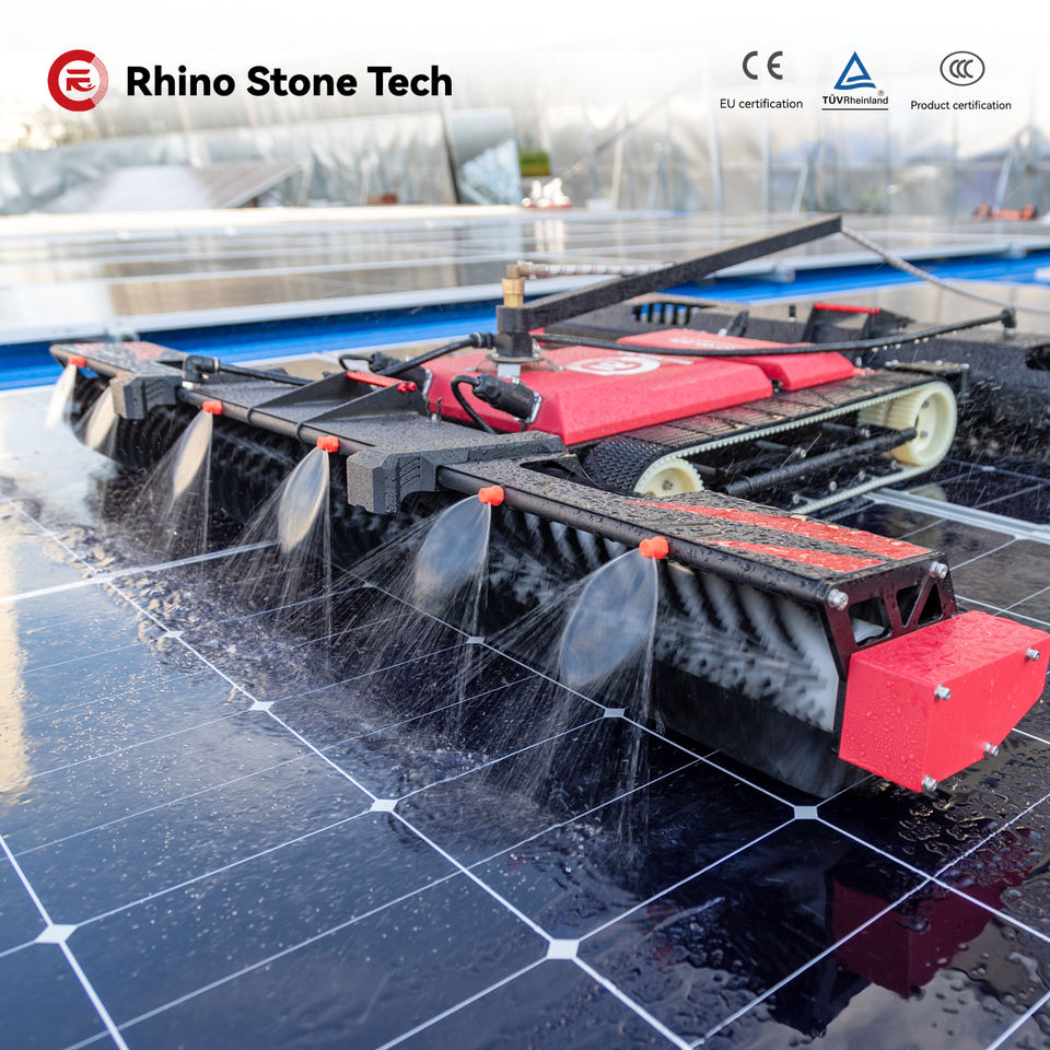 Crawler Walking Remote Controlled Solar Panel Cleaning Robot High ...