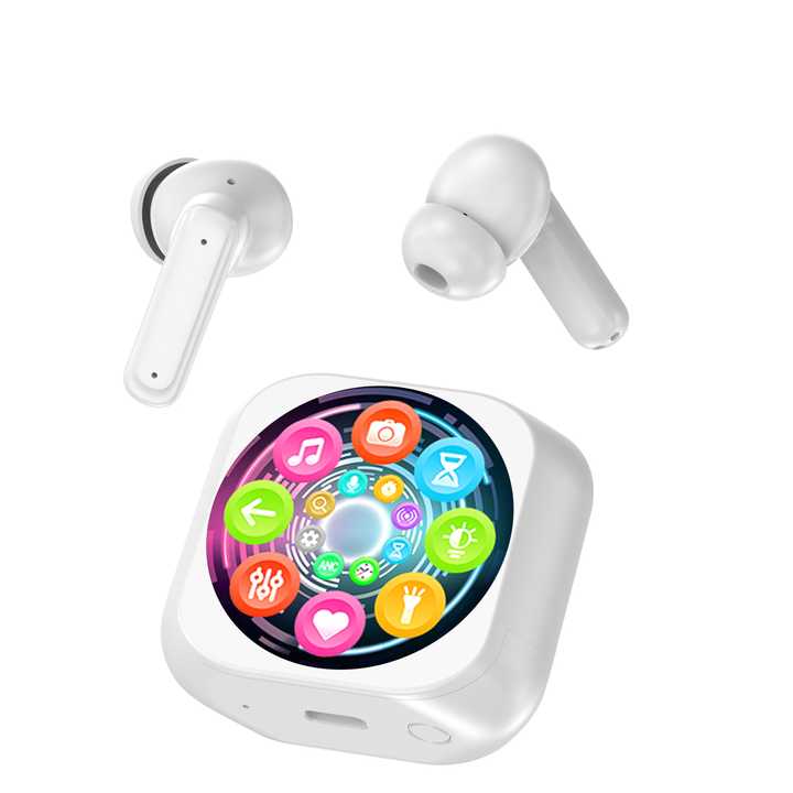 Fashion AI Wireless Bluetooth Earphones with Smart LCD Touch Screen OEM ...