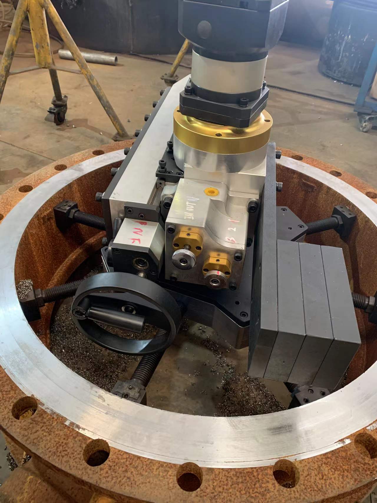 Flange facer portable flange facing machines Resurfacing joysung Pipe And Tube On-site pipe/flange RTJ Grooves Machining