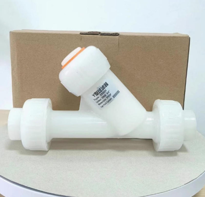 DN15-DN80 UPVC CPVC PVDF Y Strainer Filter High Pressure Acid Alkali ...
