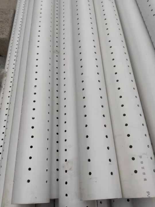 Tubería Perforada de PVC para Drenaje, Tuberías Blancas Perforadas de 3 ...