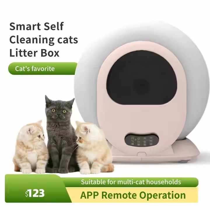 Large Inner Space Smart Automatic Cat Litter Box Self-Cleaning ...