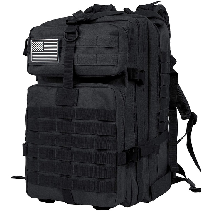 50L Large Tactical Waterproof Outdoor Hiking Molle Black Tactical ...