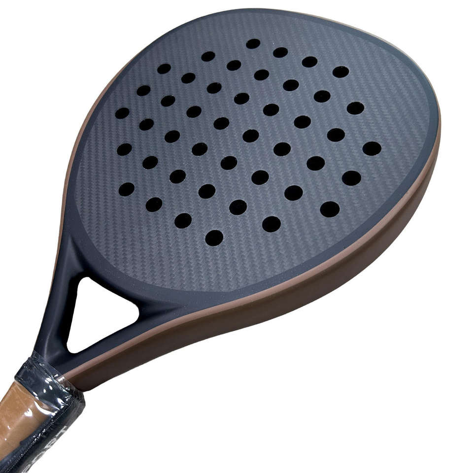 Terrabond Carbon Fiber Diamond Round Padel Racket with 3K Grip-Beach ...