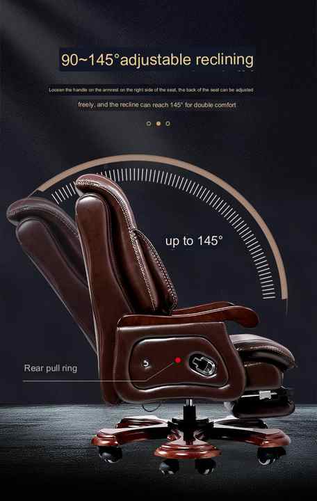 Durable High Back Leather Office Chair - Adjustable & Comfortable