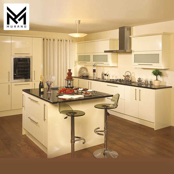 High Gloss PVC Modular Kitchen Unit Cabinet Designs