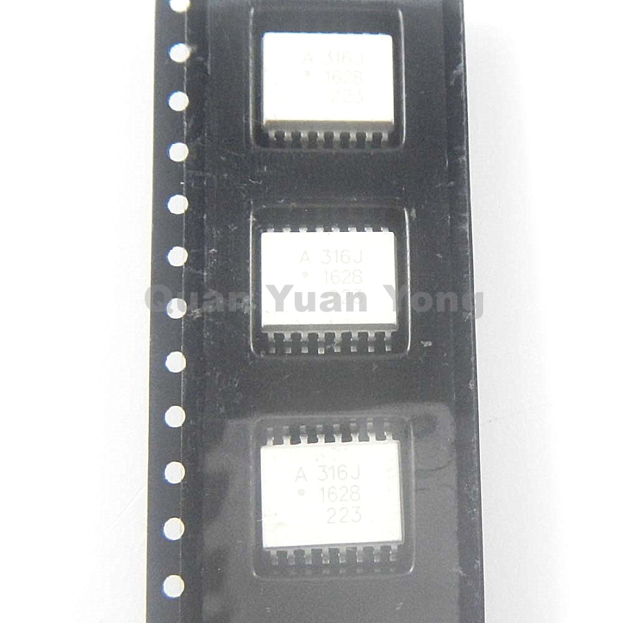 HCPL-316J Optocouplers 10 PCS HCPL-316J SMD-16 Optocoupler - 2.0 Amp ...