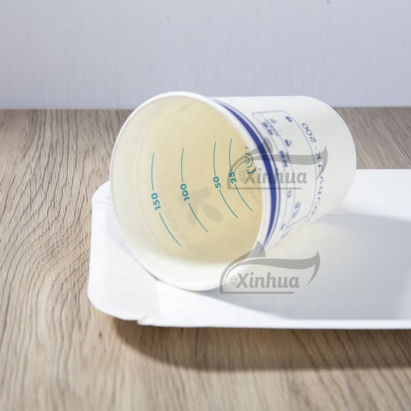 8 Oz Health Paper Urine Cups - Hospital Cups with Lids