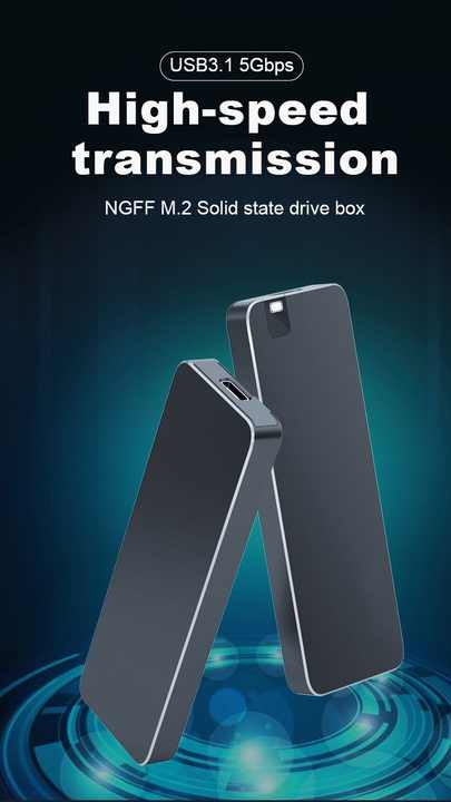M.2 SATA NGFF ENCLOSURE USB3.1 GEN1 M.2 SSD External Hard Disk ...