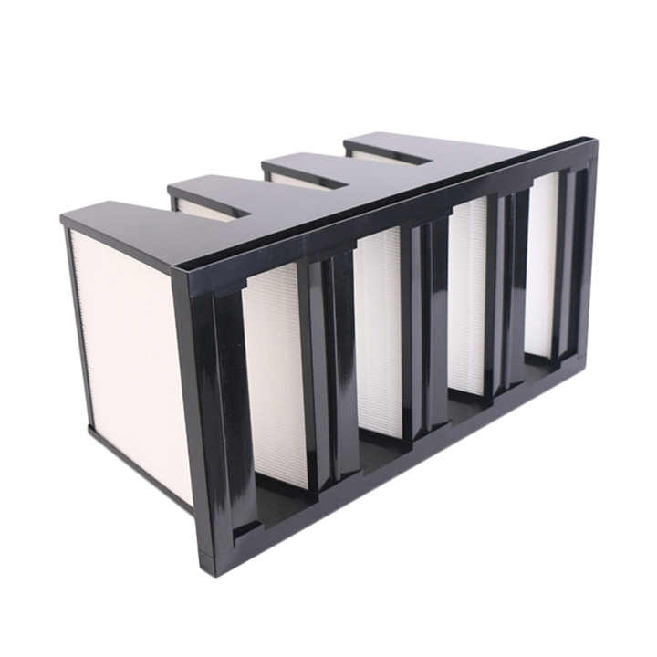 OEM High Air Flow Medium V Type Efficiency Air Filter Support for ...