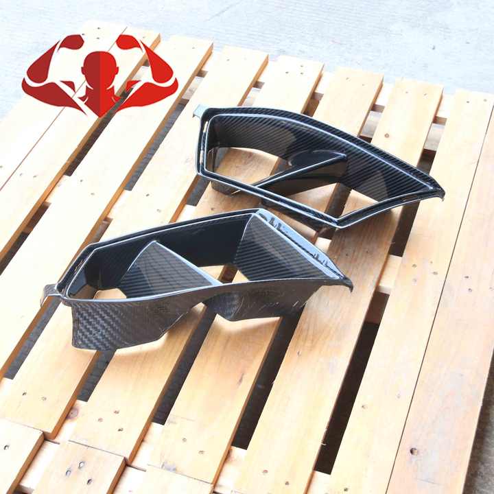 Real Prepreg Dry Carbon Fiber Front Bumper Air Inlet Duct Vent ...