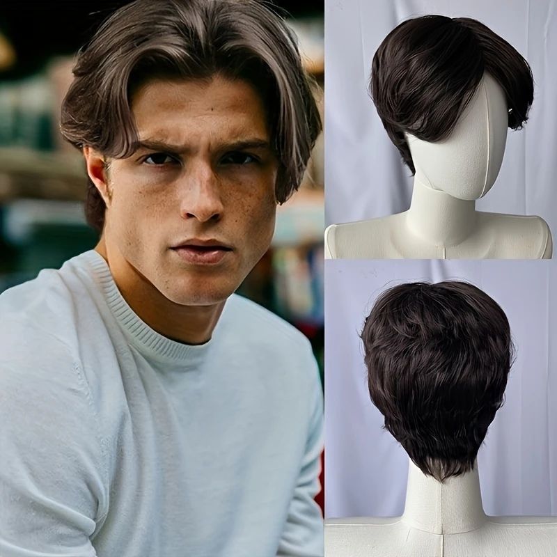 6 Inch Mid Split Hairstyle Fluffy Short Breathable Wig