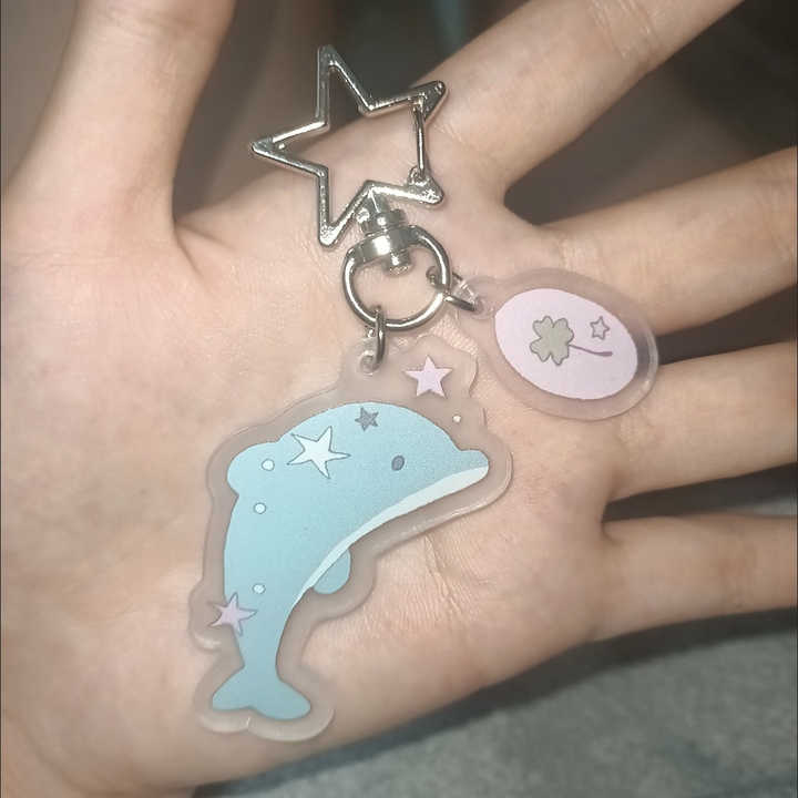 Cartoon Cute Pink Phone Pixel Keychain Creative Acrylic Pendant Student ...