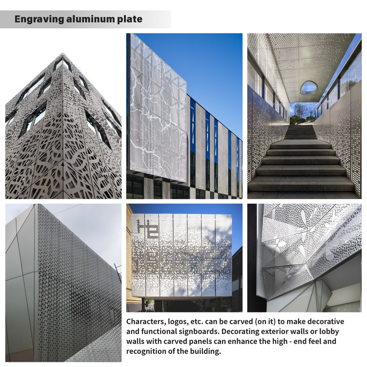 Modern Cladding Ceiling 2.5mm Laser Profiled Engraving Plate Aluminum ...
