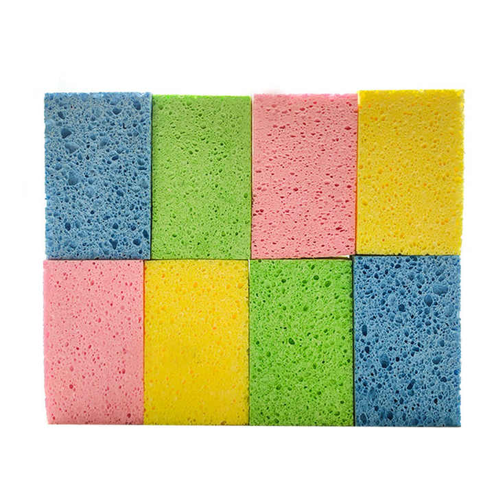 Kitchen Sponges Natural Wood Pulp Sponges for Dishes,absorbent ...