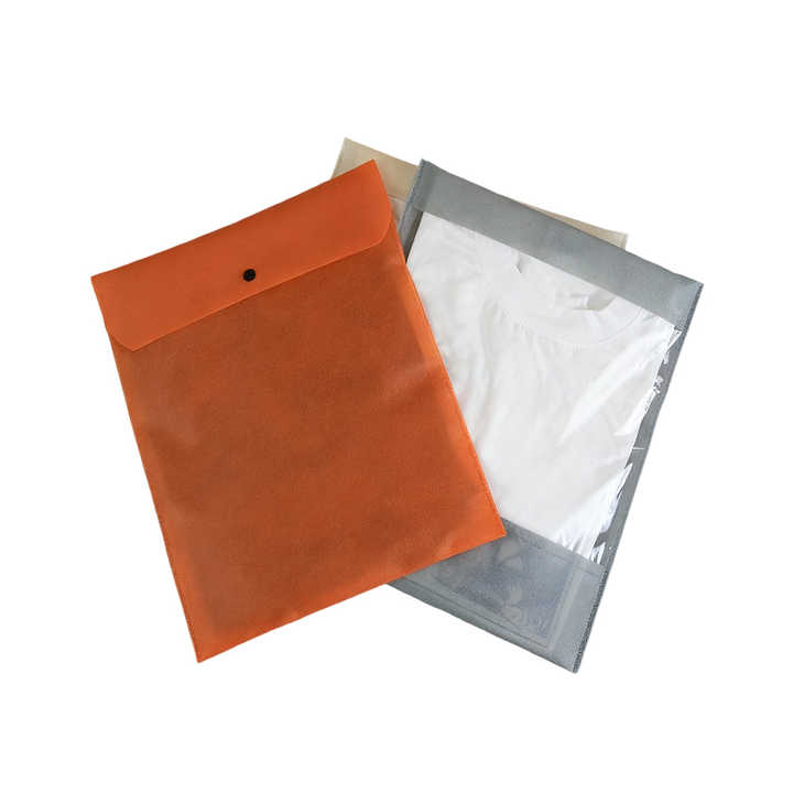 Non-Woven Garment Bags with Snap Buttons Transparent Envelope Style ...