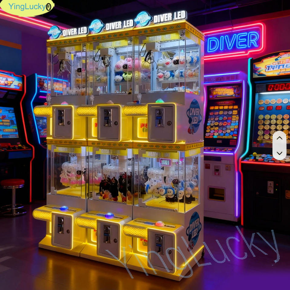 2 Player Full Metal Toy Crane Claw Machine/Double Players Claw Crane ...