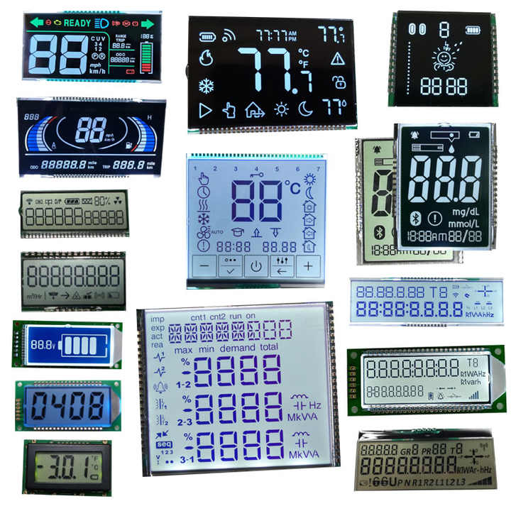 Custom LCD Display - 7 Segment Touch Screen for Temp & Humidity