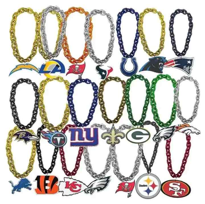 2025 NFL 3D Fan Chain Necklace - Custom Logo & Eco-friendly