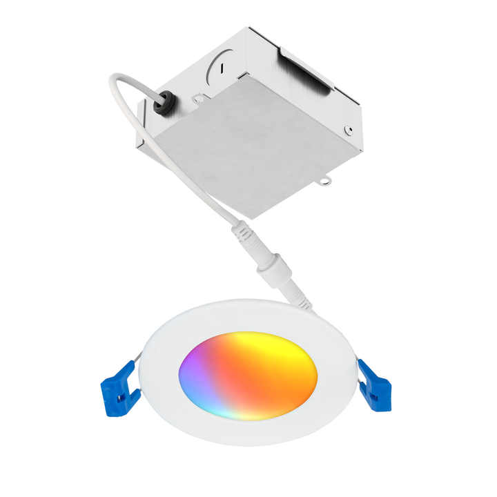 3 Inch RGB Smart Slim Wafer Canless Downlight,Round Dimmable App ...