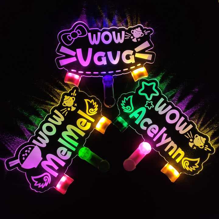 Hot Sale Custom K-pop Light Stick LED Glowing Stick Board Sign for ...