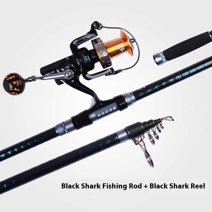 Super Hard Carbon Fishing Rod Black Shark Long-Distance Throwing Rod ...