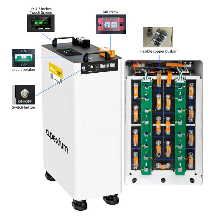 Apexium 48V 16S Vertical Battery DIY 280 Box Kits with JK Inverter BMS ...