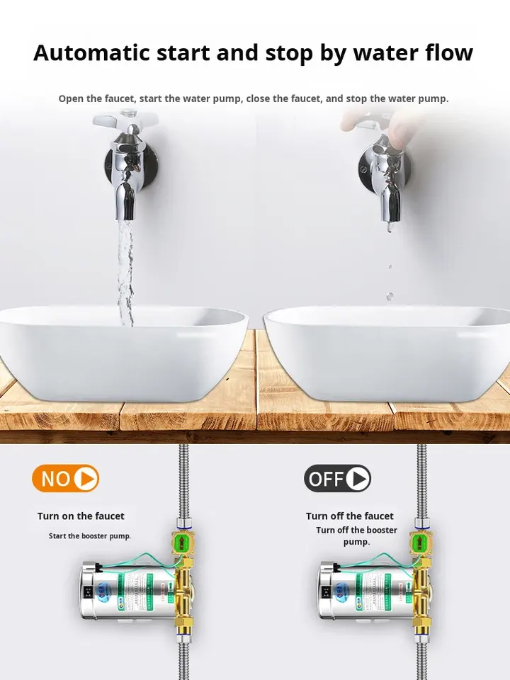 Domestic Fully Automatic Electric Water Heater Booster Pump Solar Pipe ...