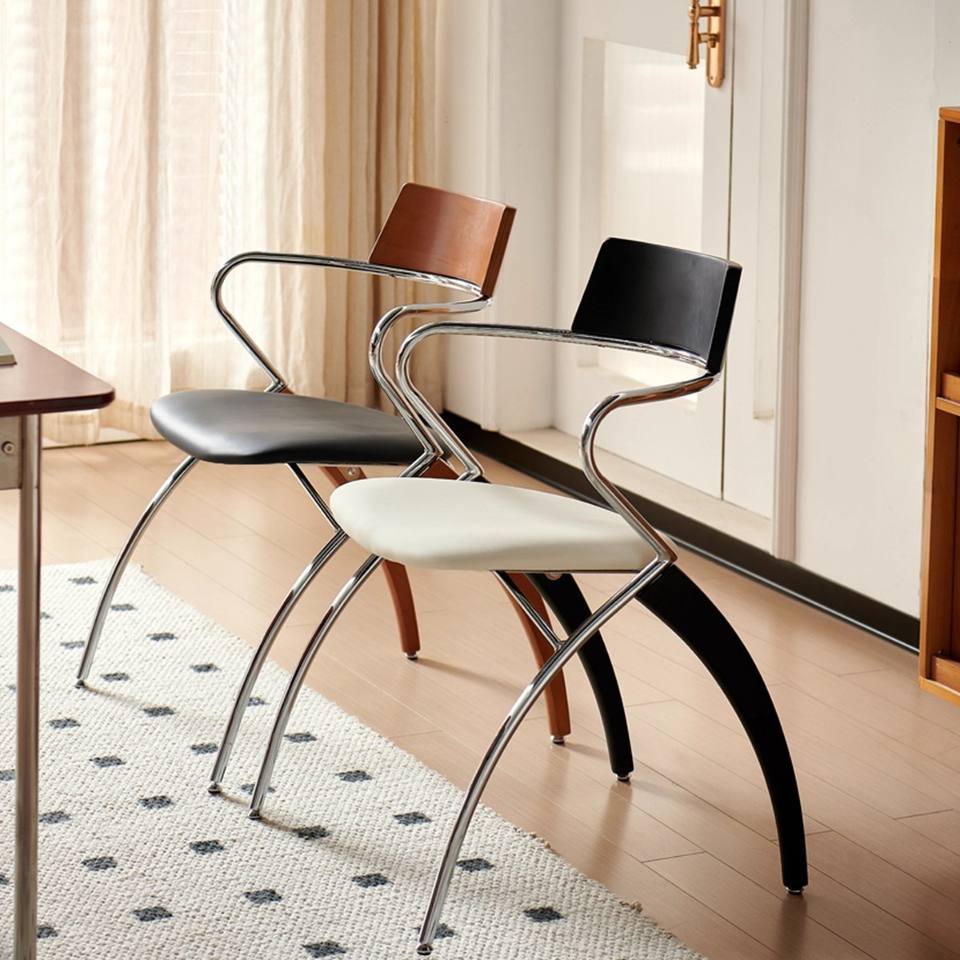 Modern Curve Style Dining Room Chairs Home Dining Side Use Dining ...