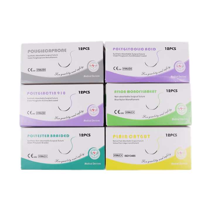 Veterinary Suture with Needle Pet Suture Kit PGA/pdo/silk/nylon/catgut ...
