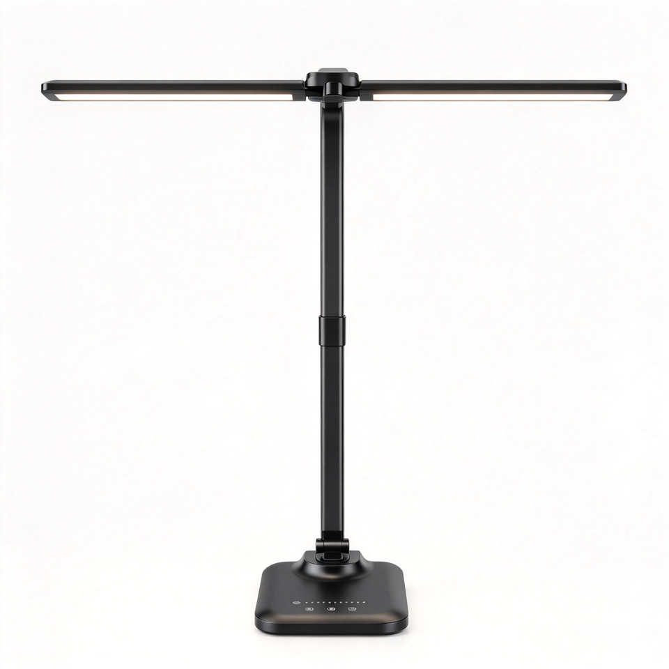 Long Panel LED Desk Lamp 10W 6V AC Touch Dimmable Table Lamp with Night ...