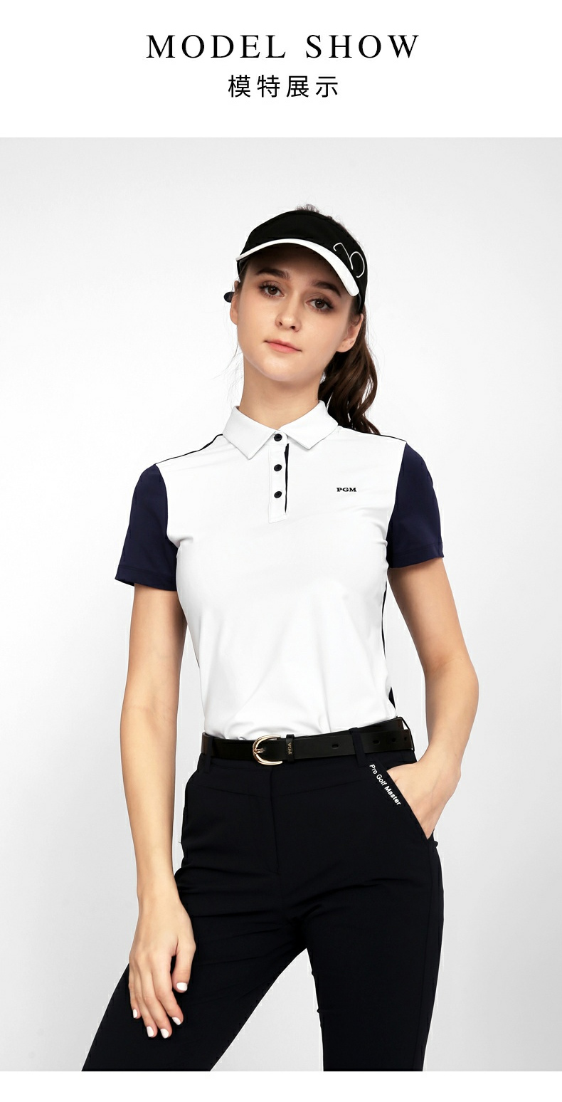 PGM YF554 ladies golf apparel sport golf clothing polo women golf shirt ...