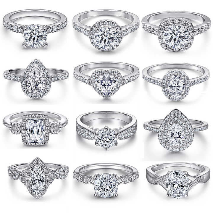 Unique cubic zirconia rings store
