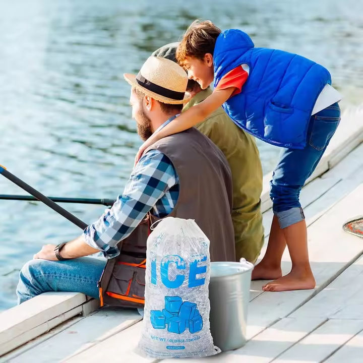 Custom Logo Portable PE Disposable Ice Cube Bags Large Capacity 5kg ...