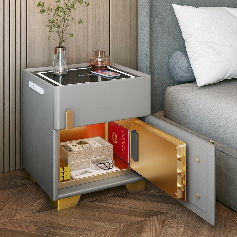 Smart Bedside Table Safe Integrated Small Hidden Household Bedroom with ...