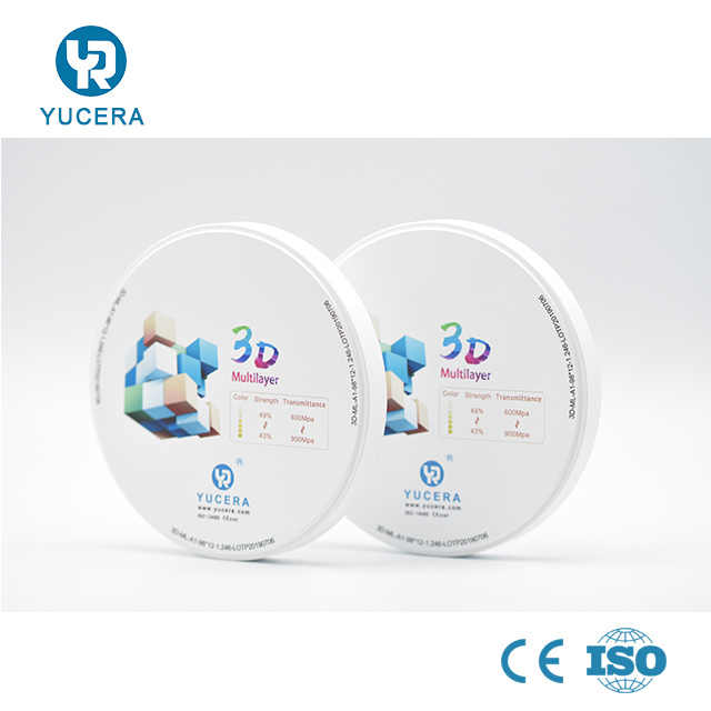 3D Plus Multilayer 43% -57% 6 Layers 3D Multi-layer Zirconia Dental ...