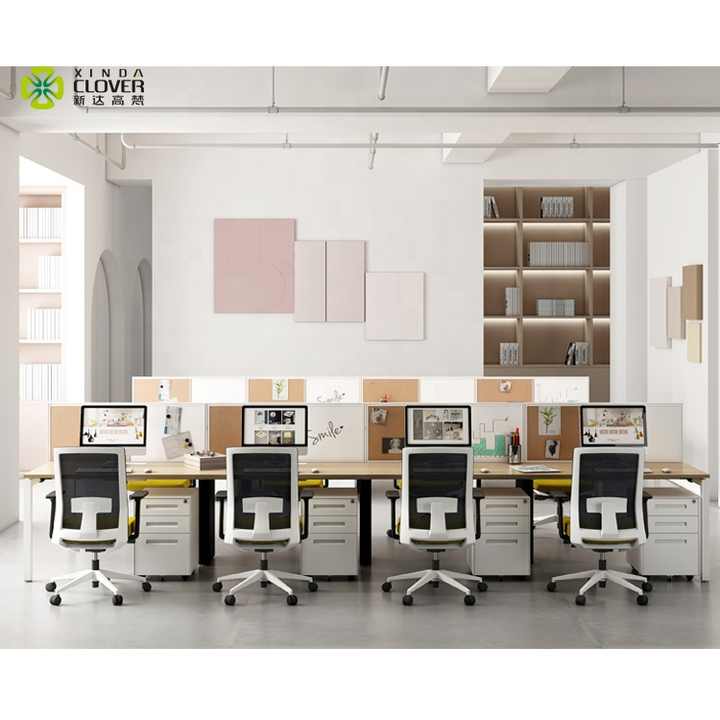 Modular Cluster Workstation - Modern Office Desk Design