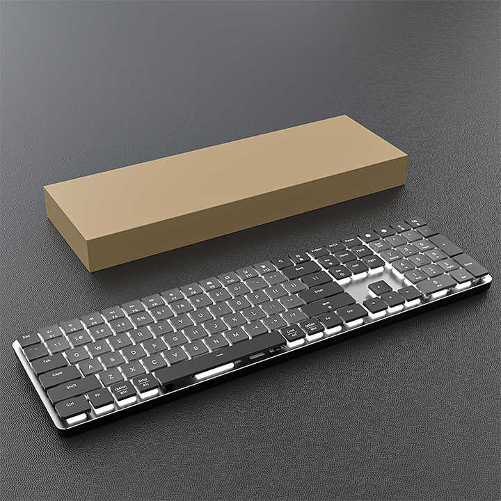 Ultra-Slim Wireless Bluetooth Mechanical Keyboard with RGB Backlit ...