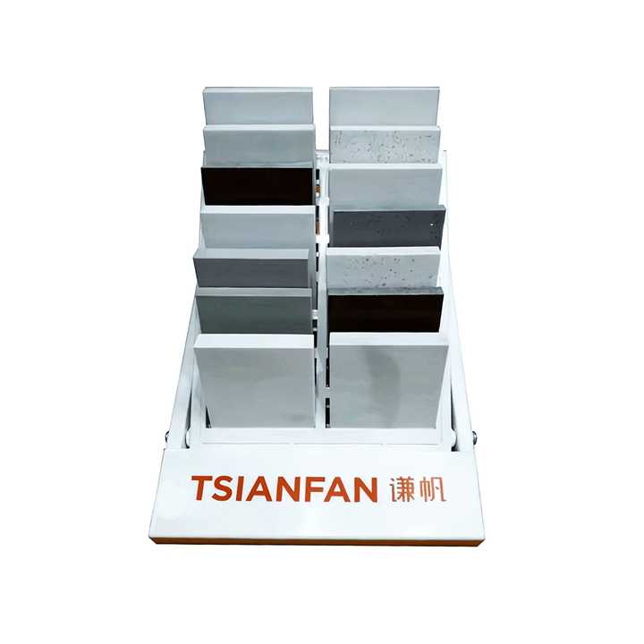 Customized table top display stand wooden quartz display stand modern ...