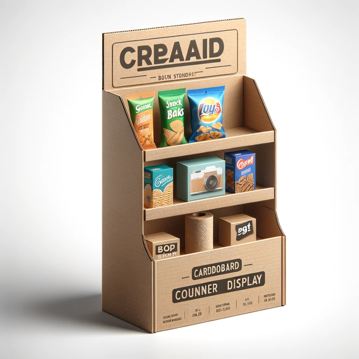 Custom Corrugated Counter Chips Display Rack - Eco-friendly