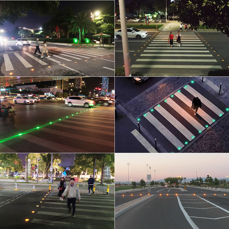 Embedded Solar Road Stud LED Traffic Light for Safe Crosswalks ...