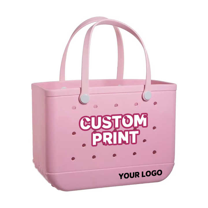 Factory Wholesale Summer Beach Eva Silicone Rubber Handbags Beach Rubber Tote Bag Waterproof ...