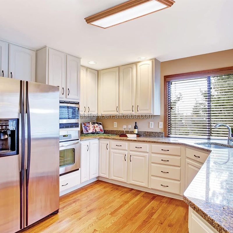 Cambridge Oak Square 4 Foot LED Kitchen Light Fixture Linear Flush ...