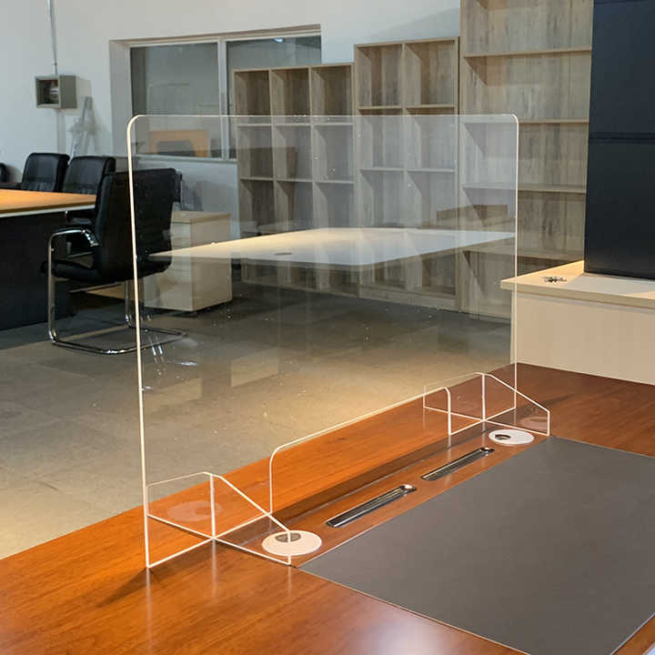 Clear Acrylic Safe Guard Transparent School Table Partition Protective ...