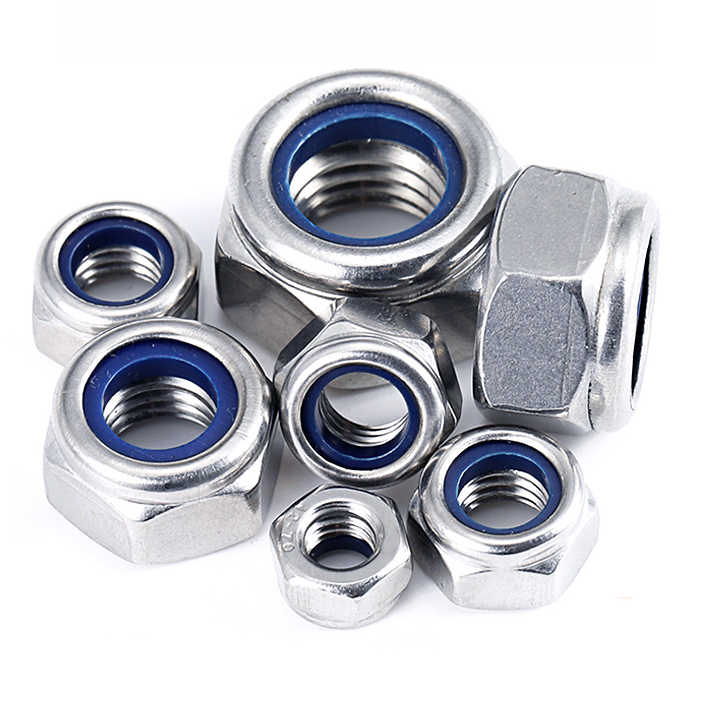 Factory Supply M3 Carbon Steel Hex Nuts Alum Nylon Lock Nuts Nickel ...