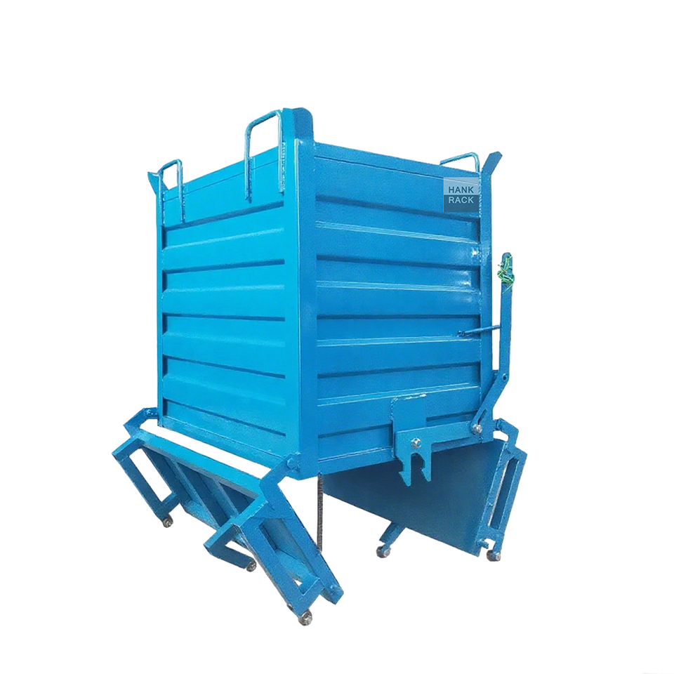 Steel Scrap Storage Box - Self-Emptying Stillage Cage