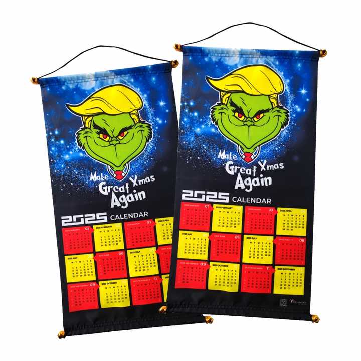 Custom Design Fast Delivery Hanging Scroll Poster of Annual Calendar ...